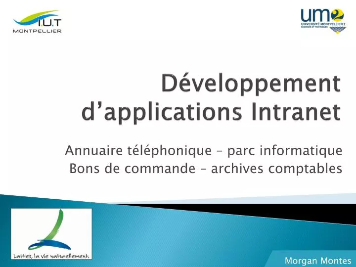 PPT - Développement d’applications Intranet PowerPoint Presentation ...