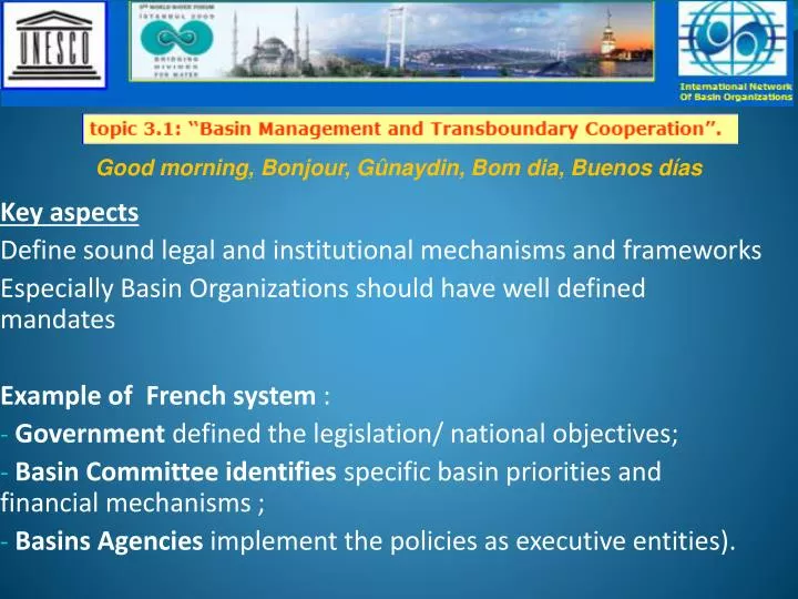 PPT - Key aspects Define sound legal and institutional mechanisms and ...