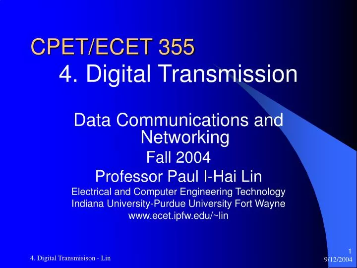 PPT - CPET/ECET 355 PowerPoint Presentation, free download - ID:3790181