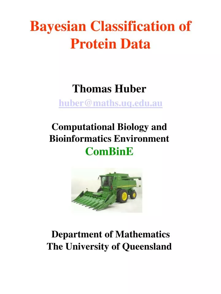 Ppt Bayesian Classification Of Protein Data Powerpoint Presentation 0844