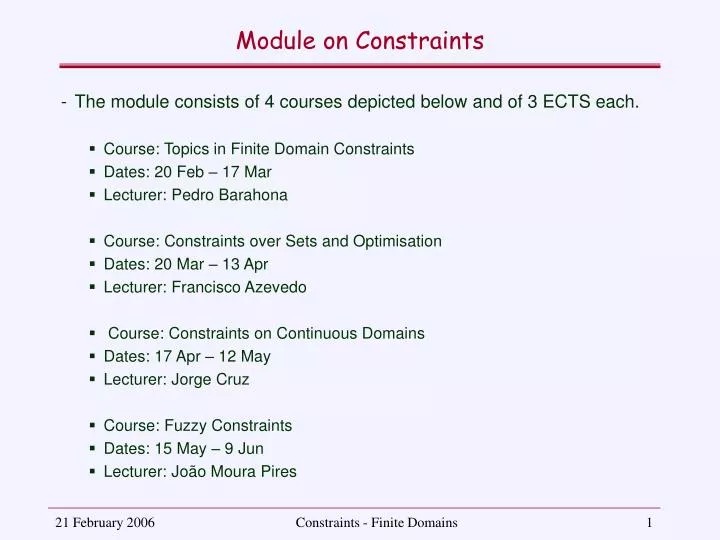 PPT - Module on Constraints PowerPoint Presentation, free download - ID ...