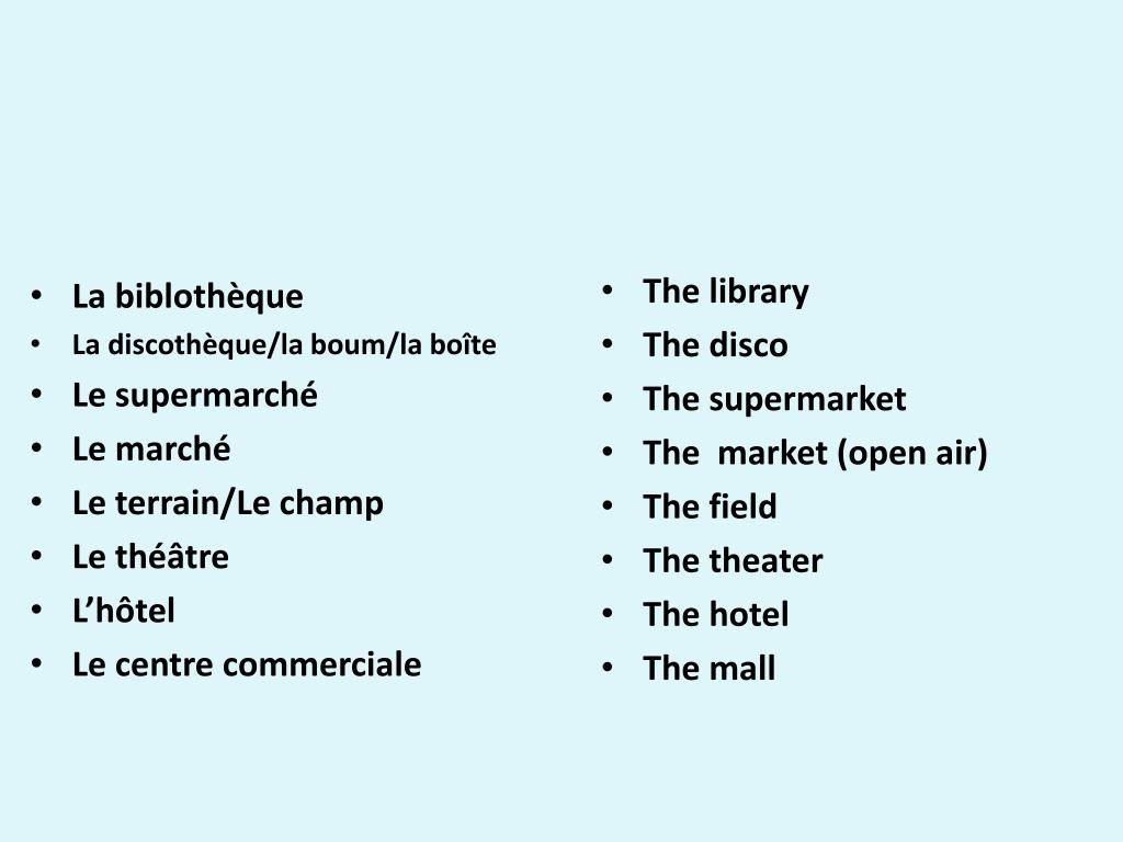 PPT - Les directions autour de la ville PowerPoint Presentation, free ...