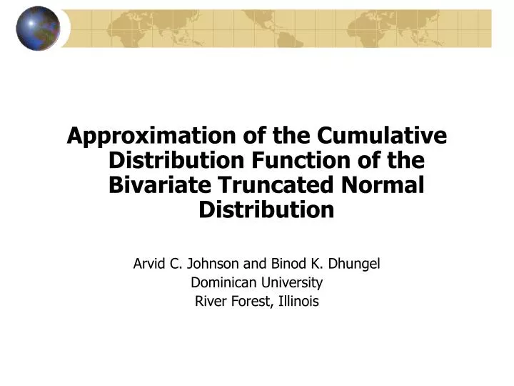 PPT - Notational Conventions – Bivariate Normal PowerPoint Presentation ...
