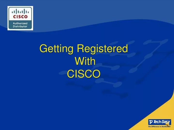 PPT - Getting Registered With CISCO PowerPoint Presentation, free ...