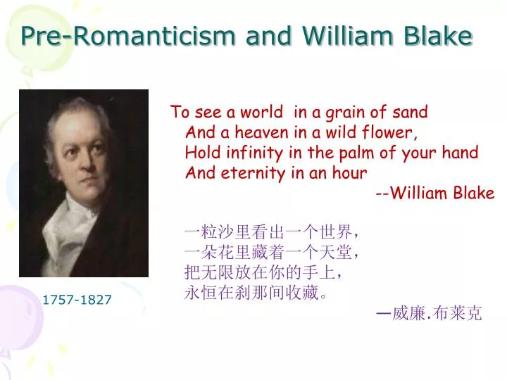 PPT - Pre-Romanticism and William Blake PowerPoint Presentation, free ...