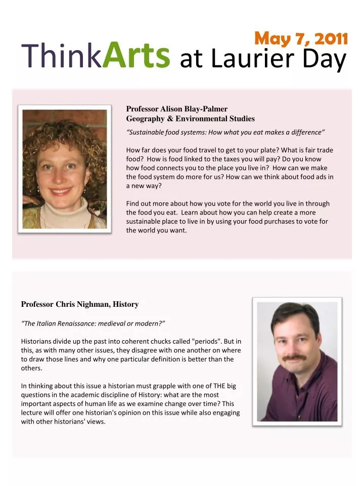 PPT - Think Arts at Laurier Day PowerPoint Presentation, free download ...
