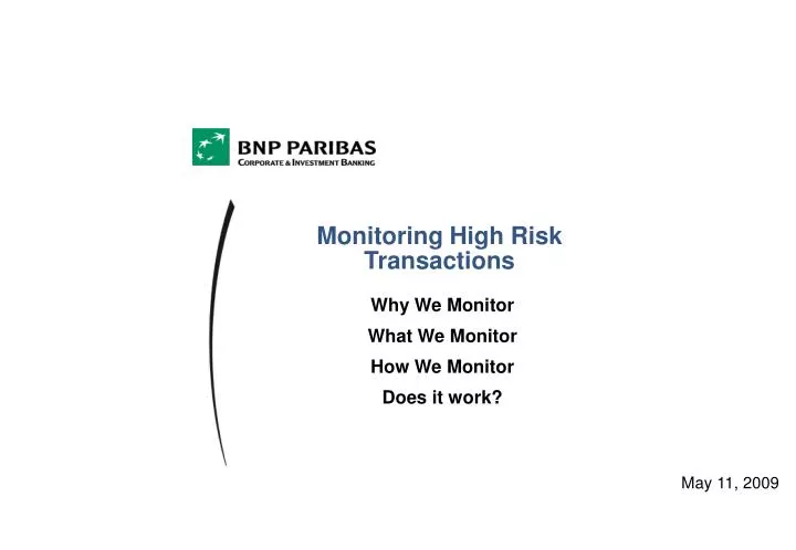 PPT - Monitoring High Risk Transactions PowerPoint Presentation, free ...