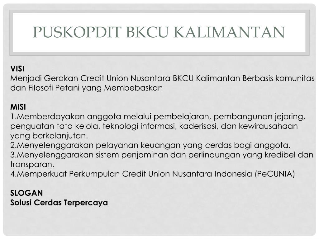 PPT - Profile Puskopdit bkcu kalimantan PowerPoint Presentation, free ...