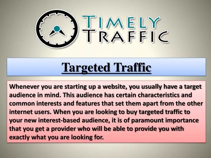 PPT - Targeted Traffic PowerPoint Presentation, free download - ID:3796921
