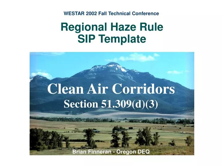 PPT - Regional Haze Rule SIP Template PowerPoint Presentation, free ...