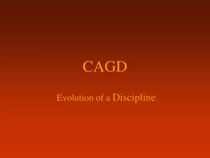 PPT - CAGD PowerPoint Presentation, free download - ID:3798663