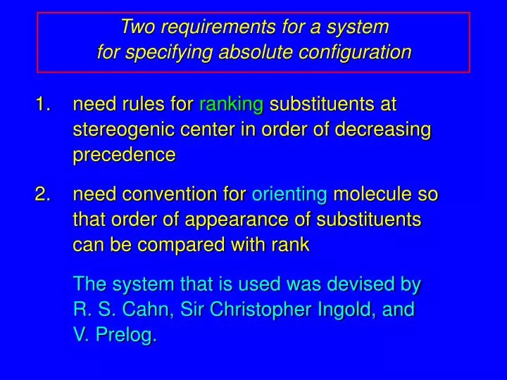 PPT - Two requirements for a system for specifying absolute ...