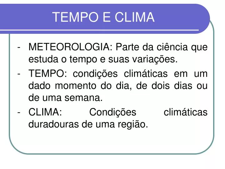 PPT - TEMPO E CLIMA PowerPoint Presentation, free download - ID:3799364