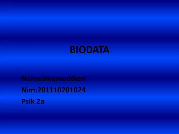 PPT - BIODATA PowerPoint Presentation, free download - ID:3799613