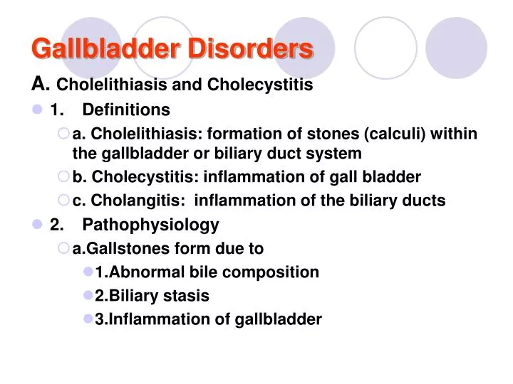 PPT - Gallbladder Disorders PowerPoint Presentation, free download - ID ...