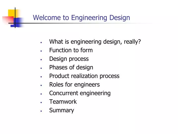 PPT - Welcome to Engineering Design PowerPoint Presentation, free ...
