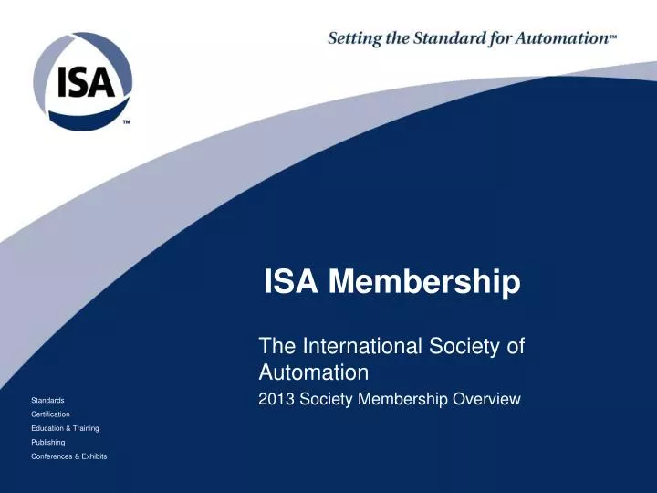 PPT - ISA Membership PowerPoint Presentation, free download - ID:3801076