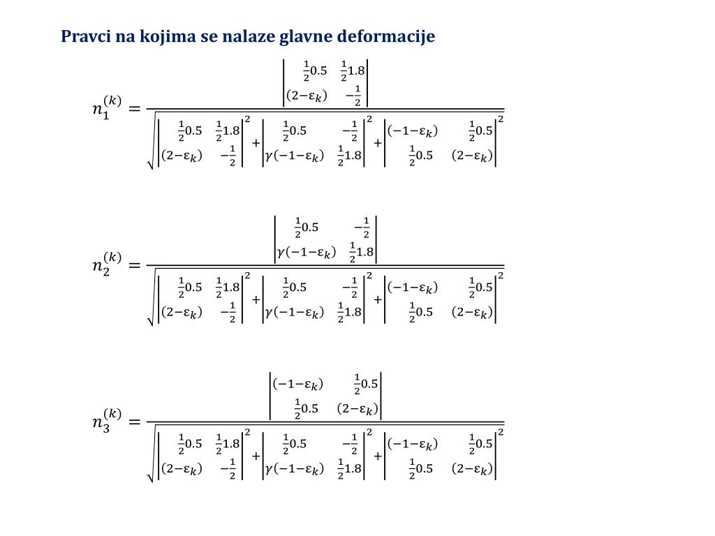 PPT - Stanje deformacije u točki određeno je tenzorom deformacije ...