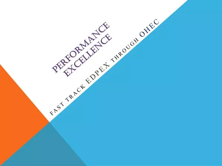PPT - PERFORMANCE eXCELLENCE PowerPoint Presentation, free download ...