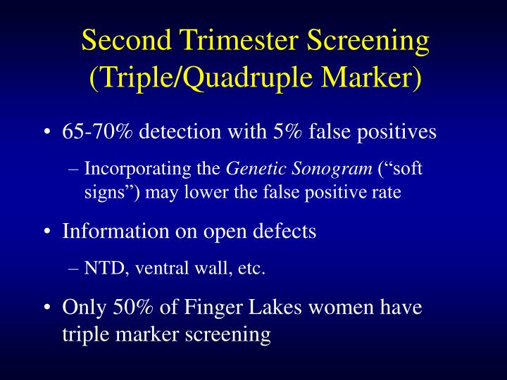 PPT - First and Second Trimester Trisomy Screening PowerPoint ...