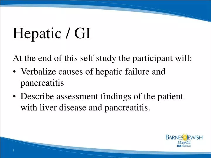 PPT - Hepatic / GI PowerPoint Presentation, free download - ID:3804475