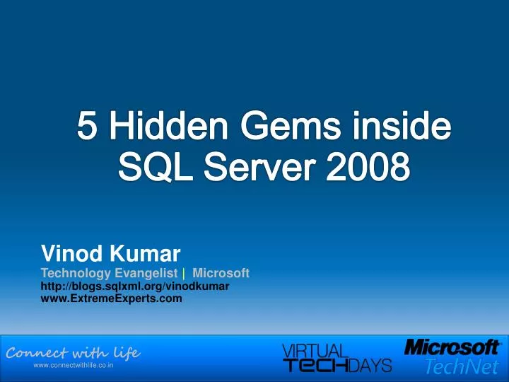 PPT - 5 Hidden Gems inside SQL Server 2008 PowerPoint Presentation ...