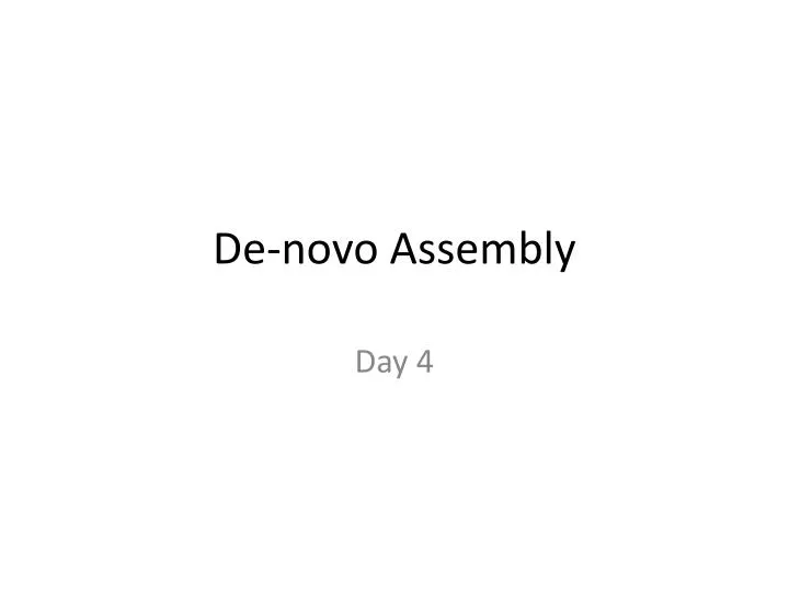 PPT - De-novo Assembly PowerPoint Presentation, free download - ID:3805055