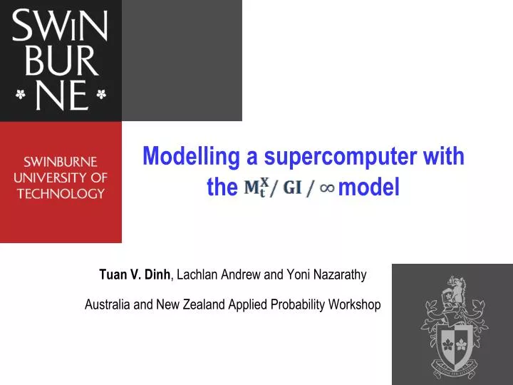 PPT - Modelling a supercomputer with the model PowerPoint Presentation ...