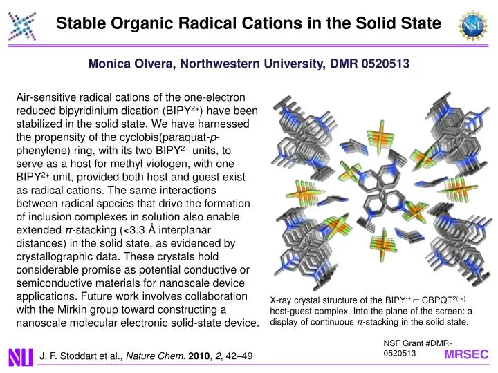 PPT - Stable Organic Radical Cations in the Solid State PowerPoint ...