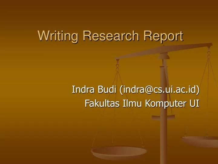 PPT - Writing Research Report PowerPoint Presentation, free download ...