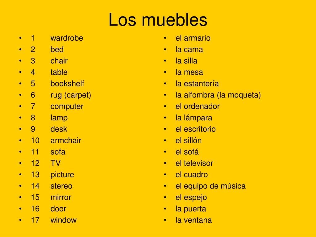 PPT - To revise the vocabulary for furniture and prepositions ...