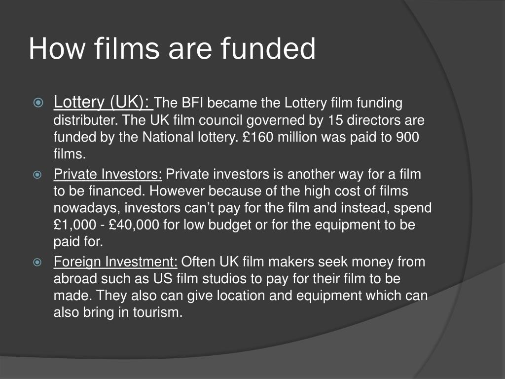PPT - Film Funding PowerPoint Presentation, free download - ID:3807485