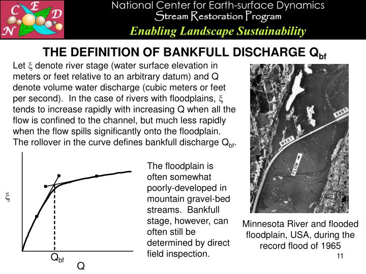 PPT - The Gravel River Bankfull Discharge Estimator Gary Parker, 10/ ...