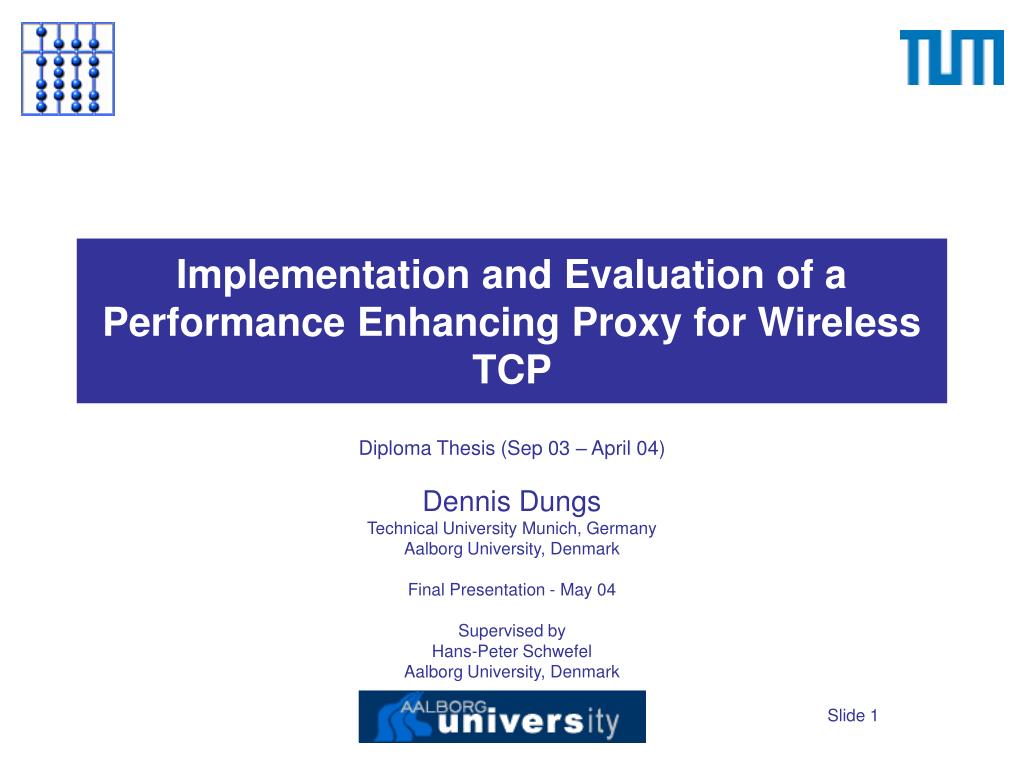 Ppt Implementation And Evaluation Of A Performance Enhancing Proxy
