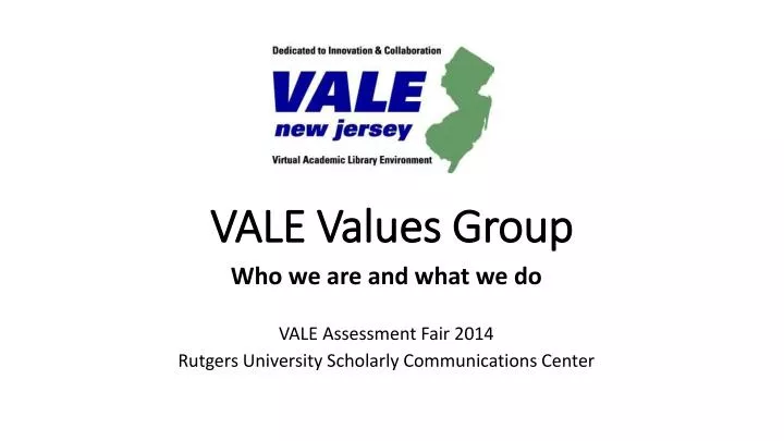 PPT - VALE Values Group PowerPoint Presentation, free download - ID:3809988