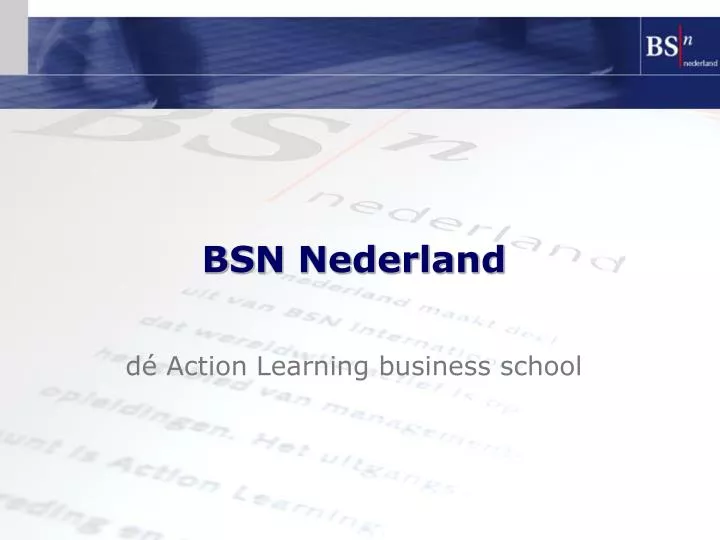 PPT - BSN Nederland PowerPoint Presentation, free download - ID:3810800