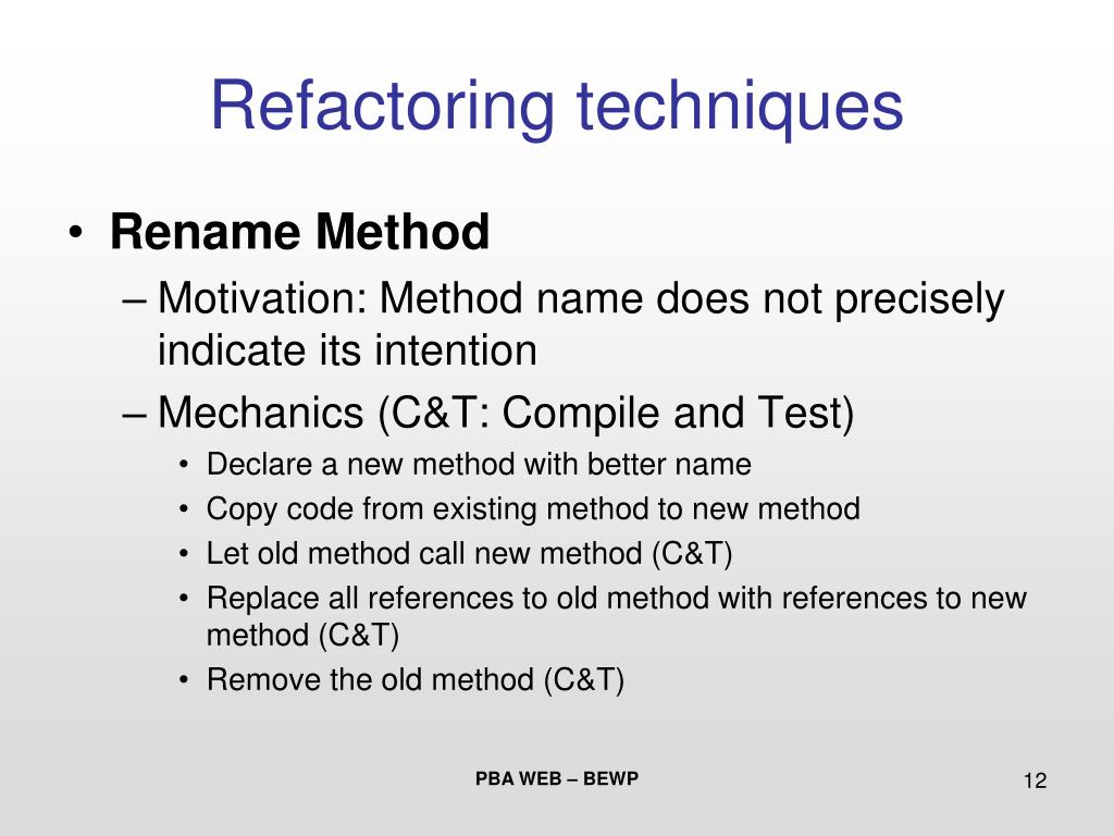 Ppt Refactoring Powerpoint Presentation Free Download Id 3810864