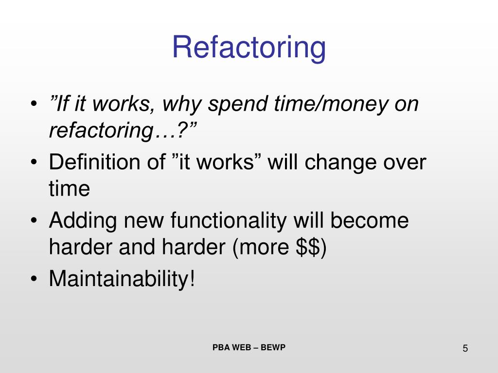 Ppt Refactoring Powerpoint Presentation Free Download Id 3810864