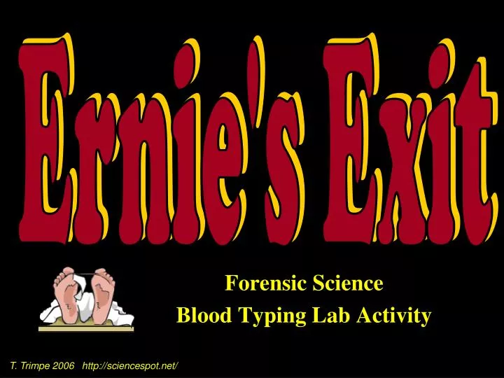 PPT - Forensic Science Blood Typing Lab Activity PowerPoint ...