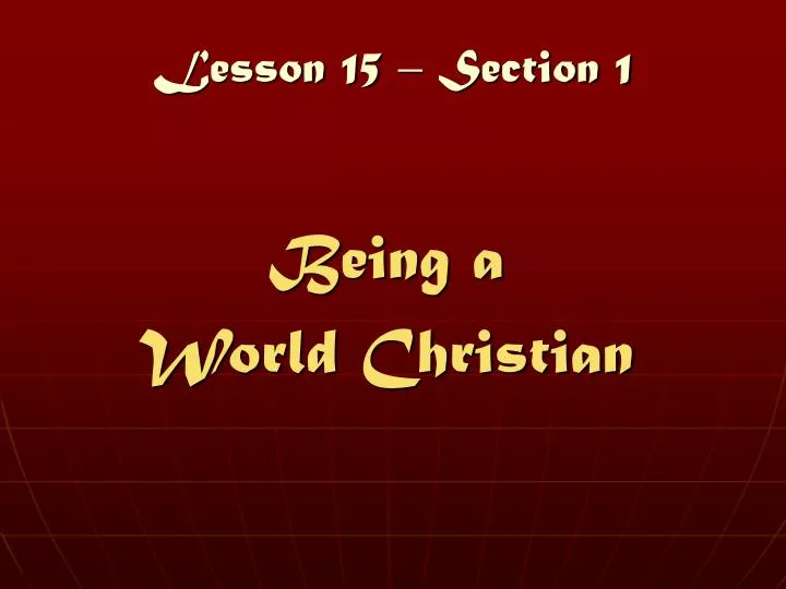 PPT - Lesson 15 – Section 1 PowerPoint Presentation, free download - ID ...