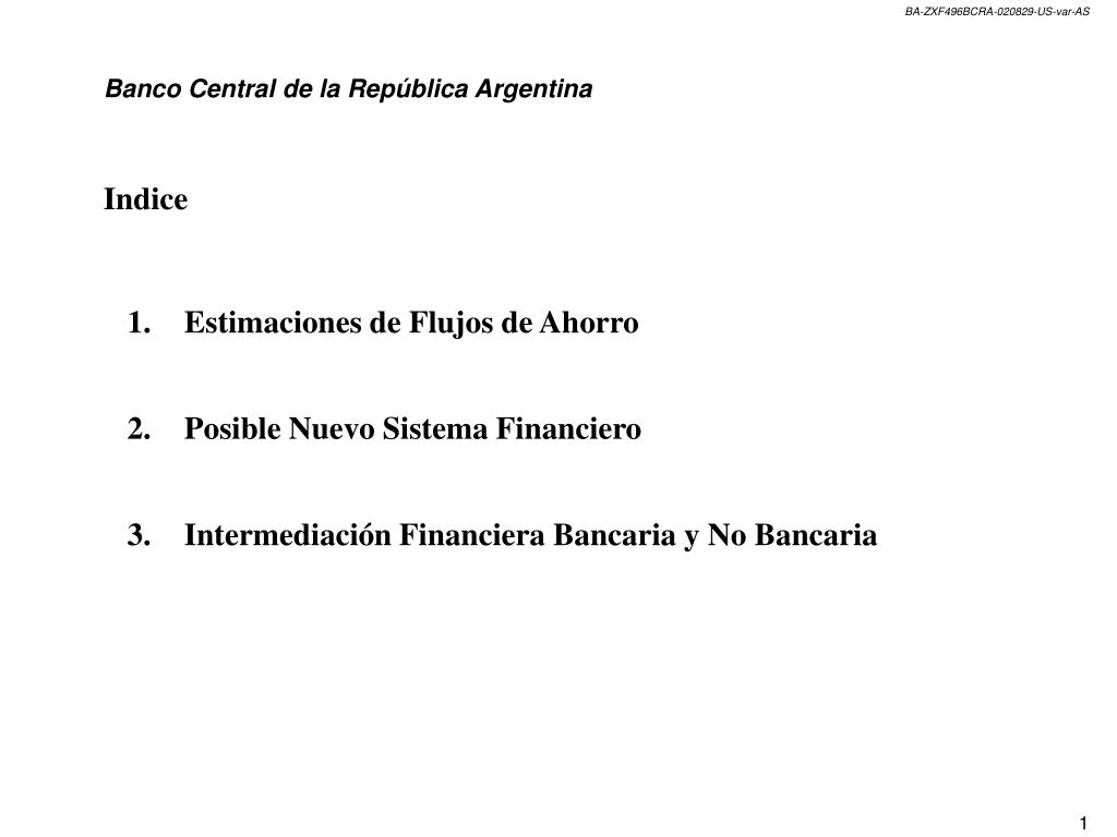 PPT - Algunos aspectos del Nuevo Sistema Financiero SILVINA VATNICK ...