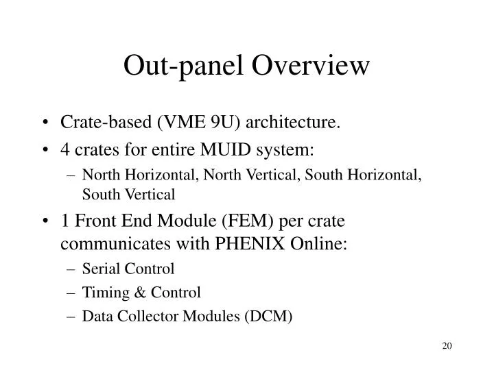 PPT - Out-panel Overview PowerPoint Presentation, free download - ID ...