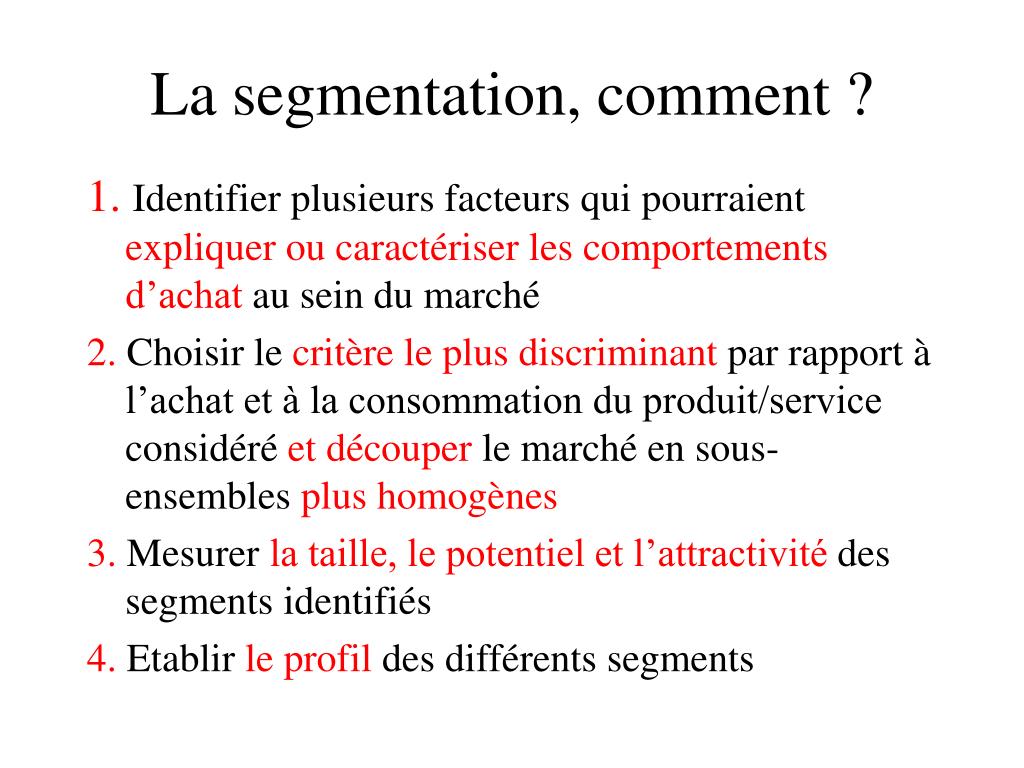 PPT - La segmentation, pourquoi ? PowerPoint Presentation, free ... PPT - La segmentation, pourquoi ? PowerPoint Presentation, free ...
