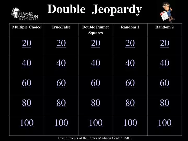 PPT - Double Jeopardy PowerPoint Presentation, free download - ID:3815459