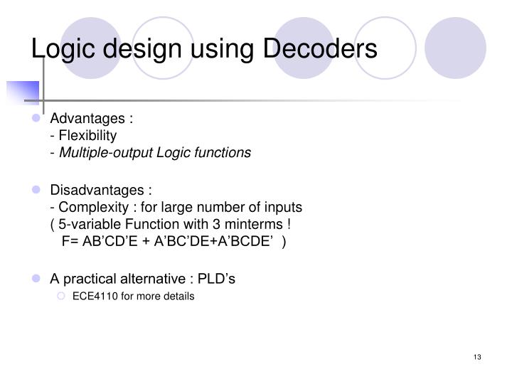 PPT - ECE 2110: Introduction to Digital Systems Chapter 6 Combinational ...
