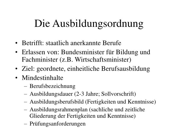 PPT - Das Berufsbildungsgesetz (BBiG) PowerPoint Presentation - ID:3816445
