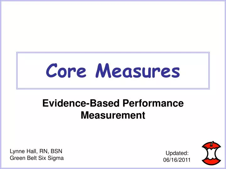 PPT - Core Measures PowerPoint Presentation, free download - ID:3816689