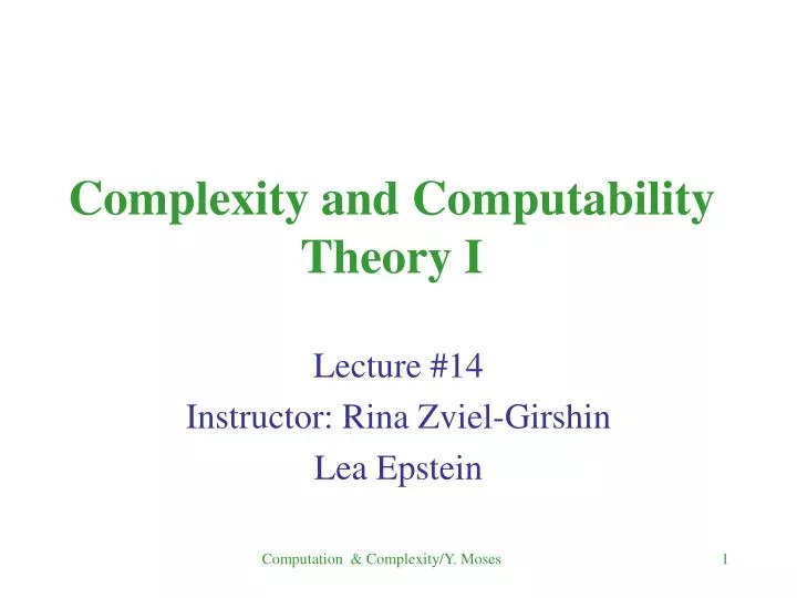 PPT - Complexity and Computability Theory I PowerPoint Presentation ... PPT - Complexity and Computability Theory I PowerPoint Presentation ...