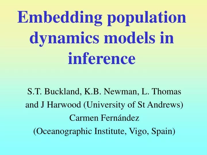 Ppt Embedding Population Dynamics Models In Inference Powerpoint Presentation Id3817502