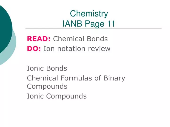 PPT - Chemistry IANB Page 11 PowerPoint Presentation, free download ...
